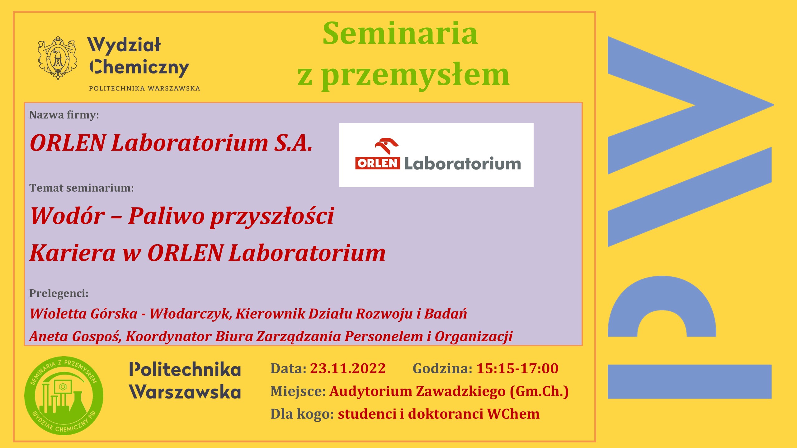 Seminarium z przemysłem – Orlen Laboratorium / Wydarzenia / Aktualności / Strona główna ...
